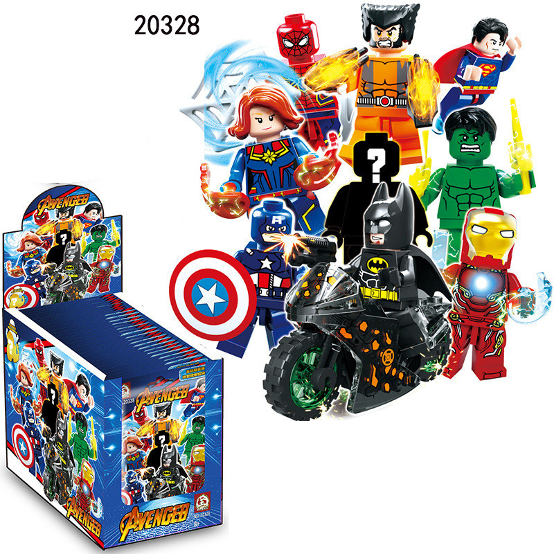 minitoys Blind Bag Random Hulk Super man Hero Building Blocks Toys ...