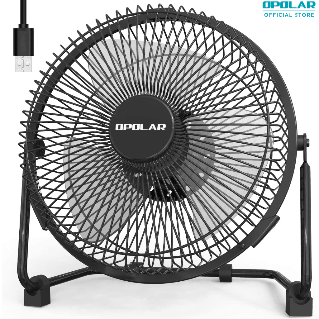 OPOLAR USB Powered Desk Fan with USB plug, 9 Inch Quiet Portable Fan ...