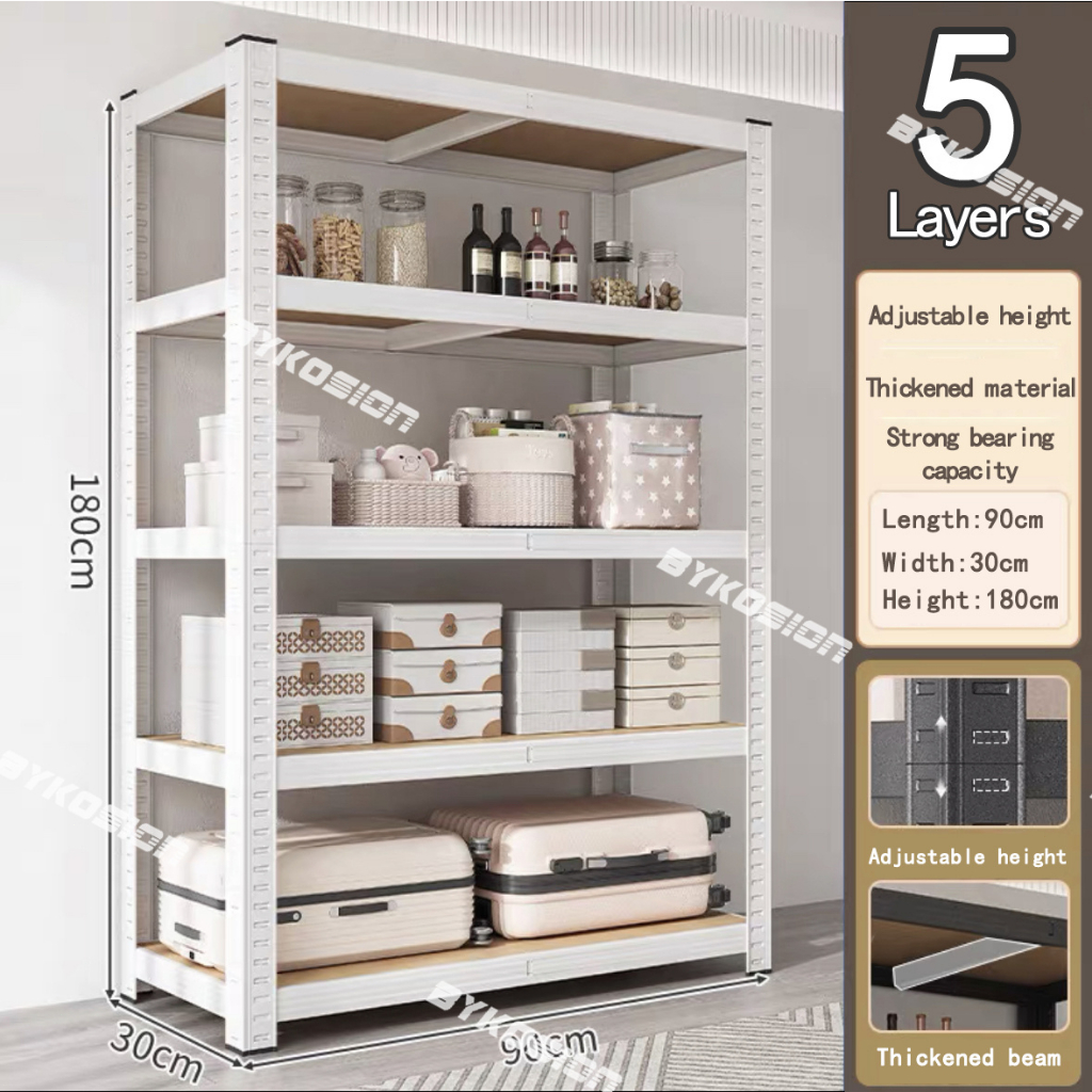 BYKOSION Steel Rack Boltless Rack Heavy Duty Stante Grocery Rack ...