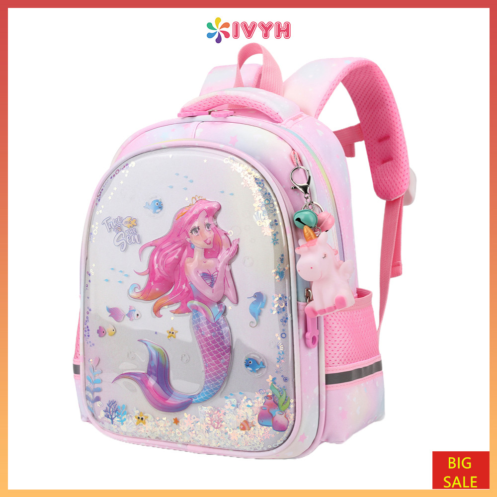 Fashion 13inch 3d Mermaid Bag School Smiggle Backpack for Kids Girls ...