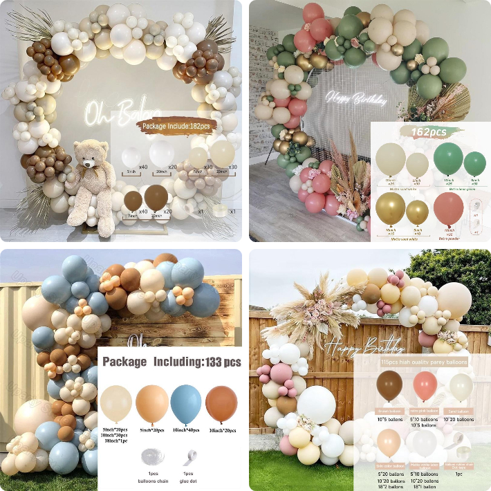 Latex Balloon Combination Bohemian Style Set Birthday Wedding Layout ...