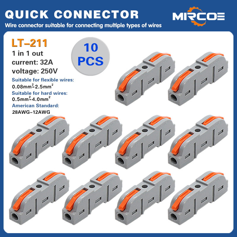 Quick Wire Terminal Connector Universal Wiring Cable Out Wire Splitter ...