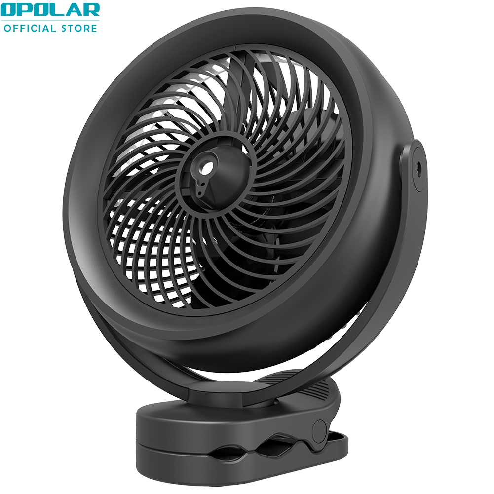 OPOLAR 10000mAh Battery Operated Misting Fan with Clip, 8-Inch USB Fan ...
