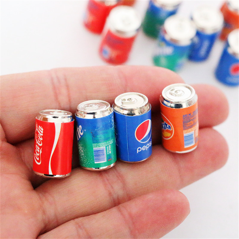 3PCS Mini Cola Soda Drink Scale Model Ornament Dollhouse 1:12 Miniature ...