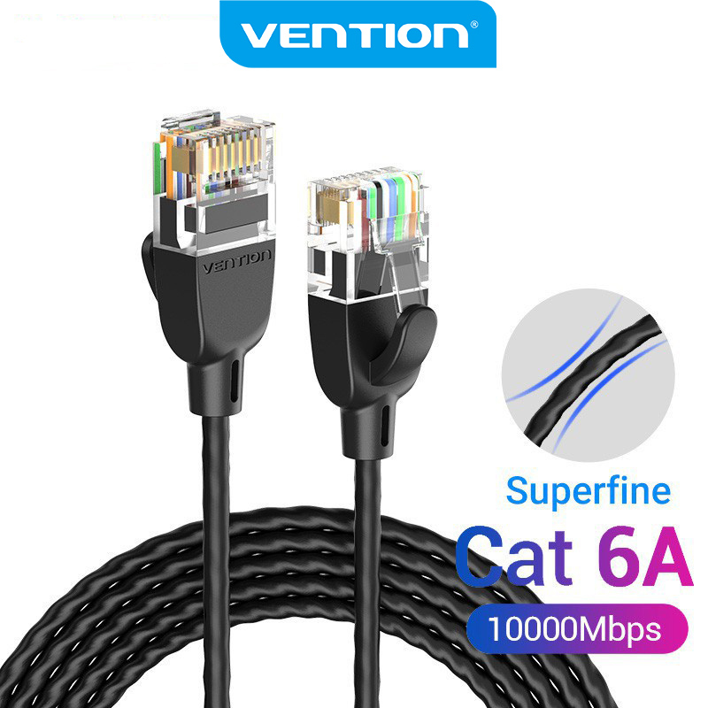 Vention Cat6a Ethernet Ultra Slim 10 Gigabit Rj45 Network Patch Cord ...