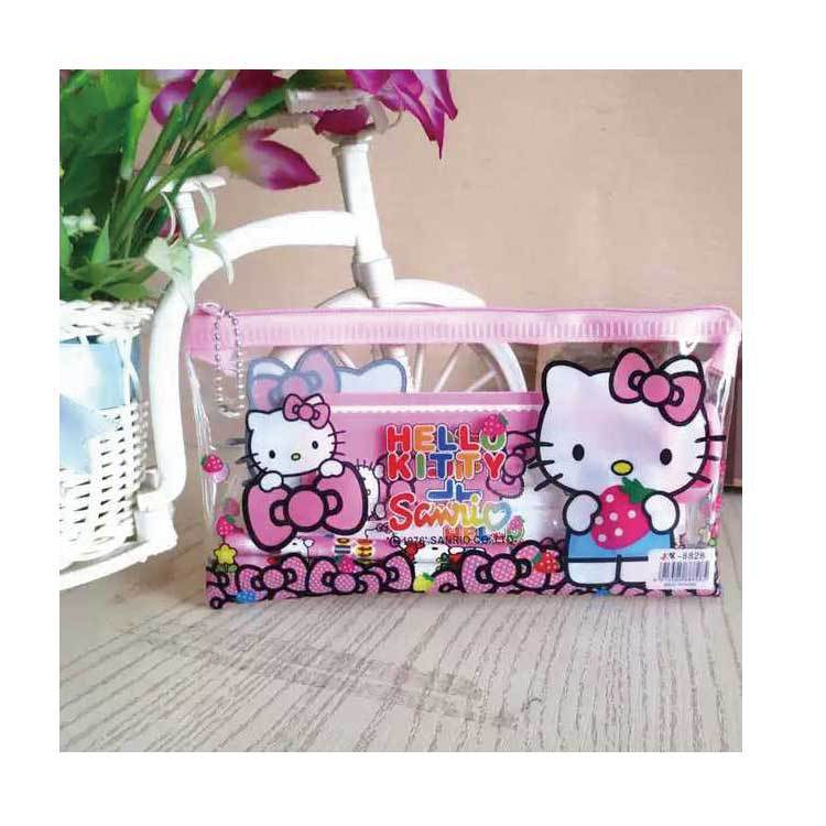 Hello Kitty Pencil Box Children Cartoon School Supplies Stationery Set ...