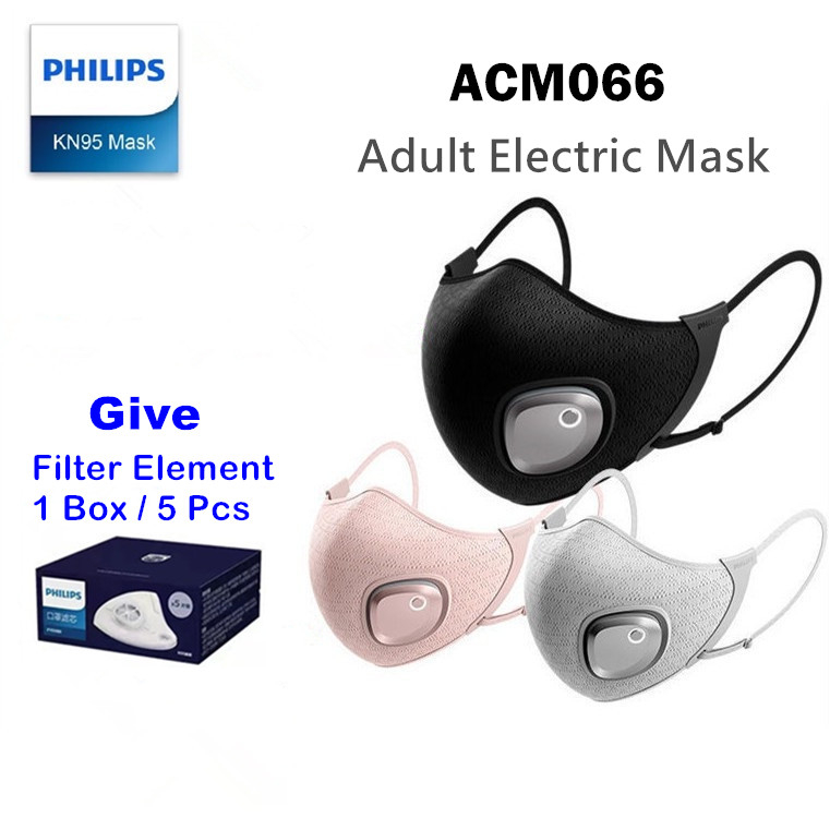 PHILIPS ACM066 Adult Fresh Air Mask + Filter N95 Give 5 Pcs Mask Filter ...