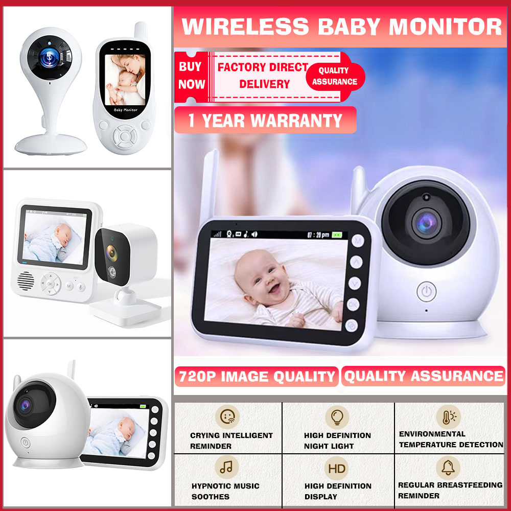 Wireless Baby Monitor -5.0 inch Monitor High Resolution 720P Camera ...