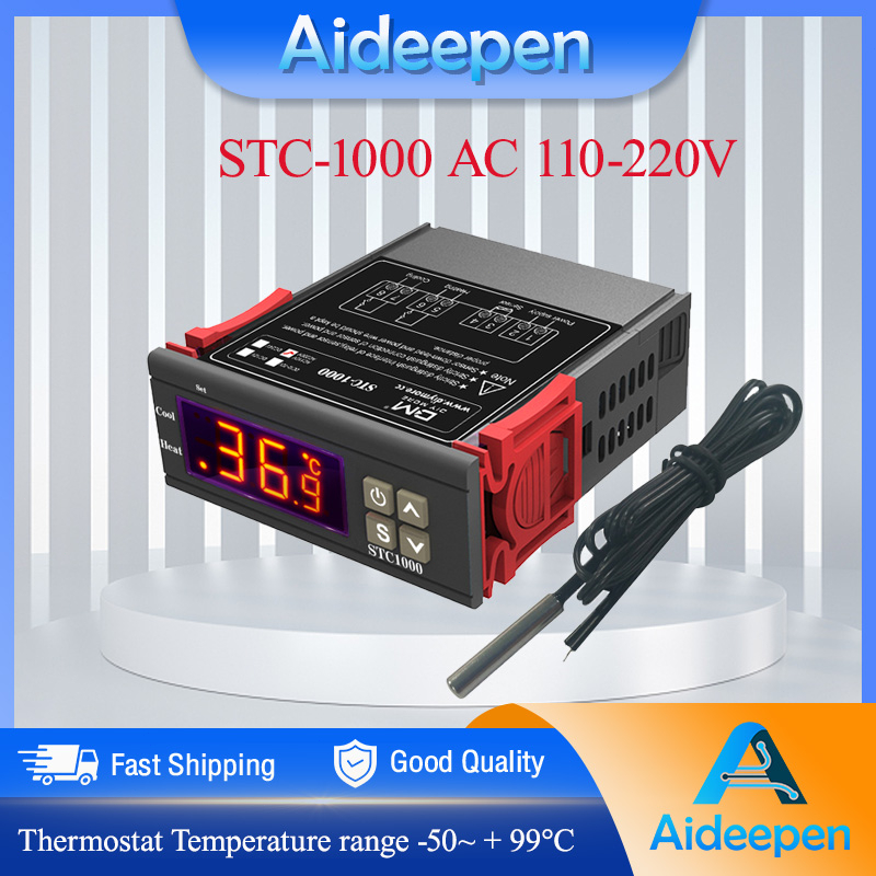 STC-1000 Digital Temperature Controller Thermostat Thermoregulator Sensor incubator Relay LED ...
