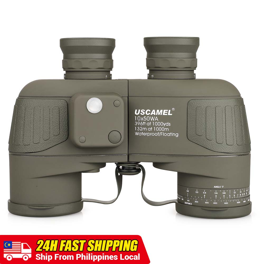 USCAMEL 10x50 Military Binoculars High Power Zoom Compass Day & Night ...
