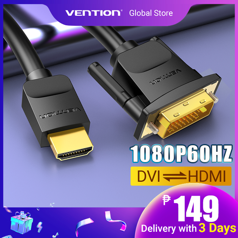 Vention Hdmi To Dvi Cable Bi Directional Dvi D 24 1 Male Support 1080p