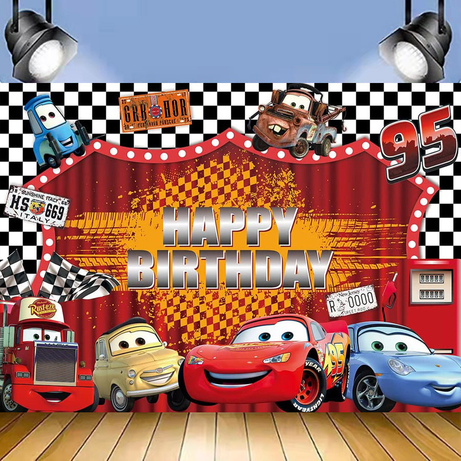 Car Story Theme Photography Background for Children's Birthday Party ...