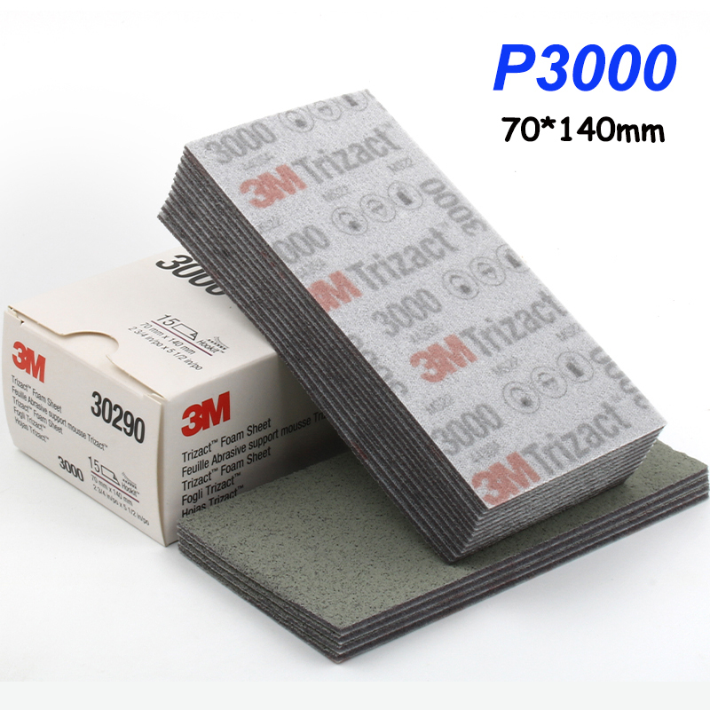 3M Sponge Sandpaper Grit P3000 Model Car Beauty Polishing Pyramid ...