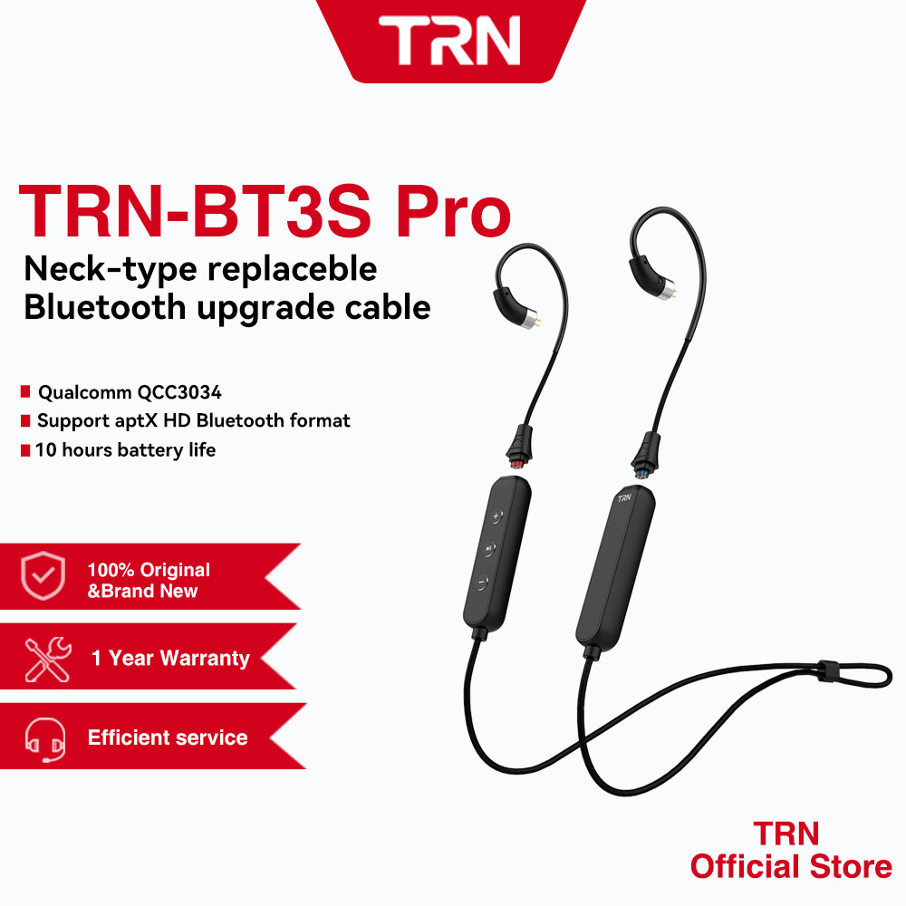 TRN BT3S PRO Bluetooth Compatible 5.1 Aptx HD QCC3034 Replaceable Audio Plug Design Bluetooth ...