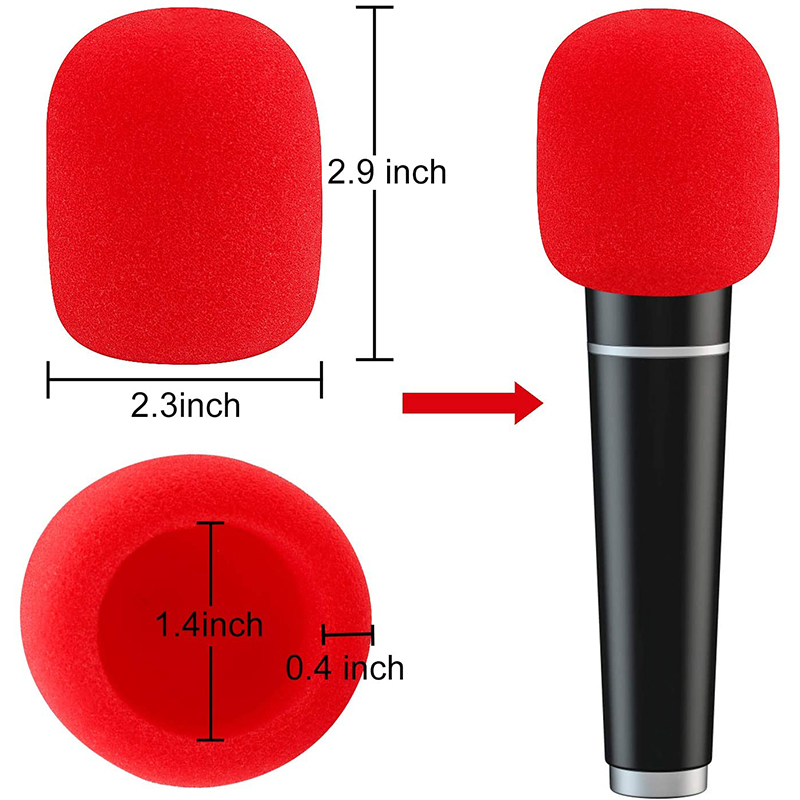 Microphone Windscreen Foam Cover Thick Mic Covers Foam Mic Pop Filter ...