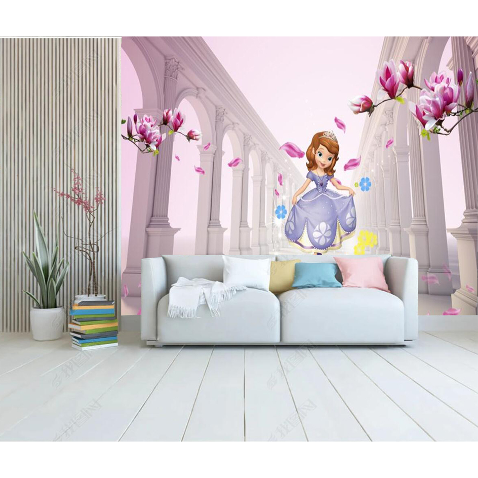 Custom Cartoon Barbie Princess Castle Wallpaper Suitable for Decorating ...