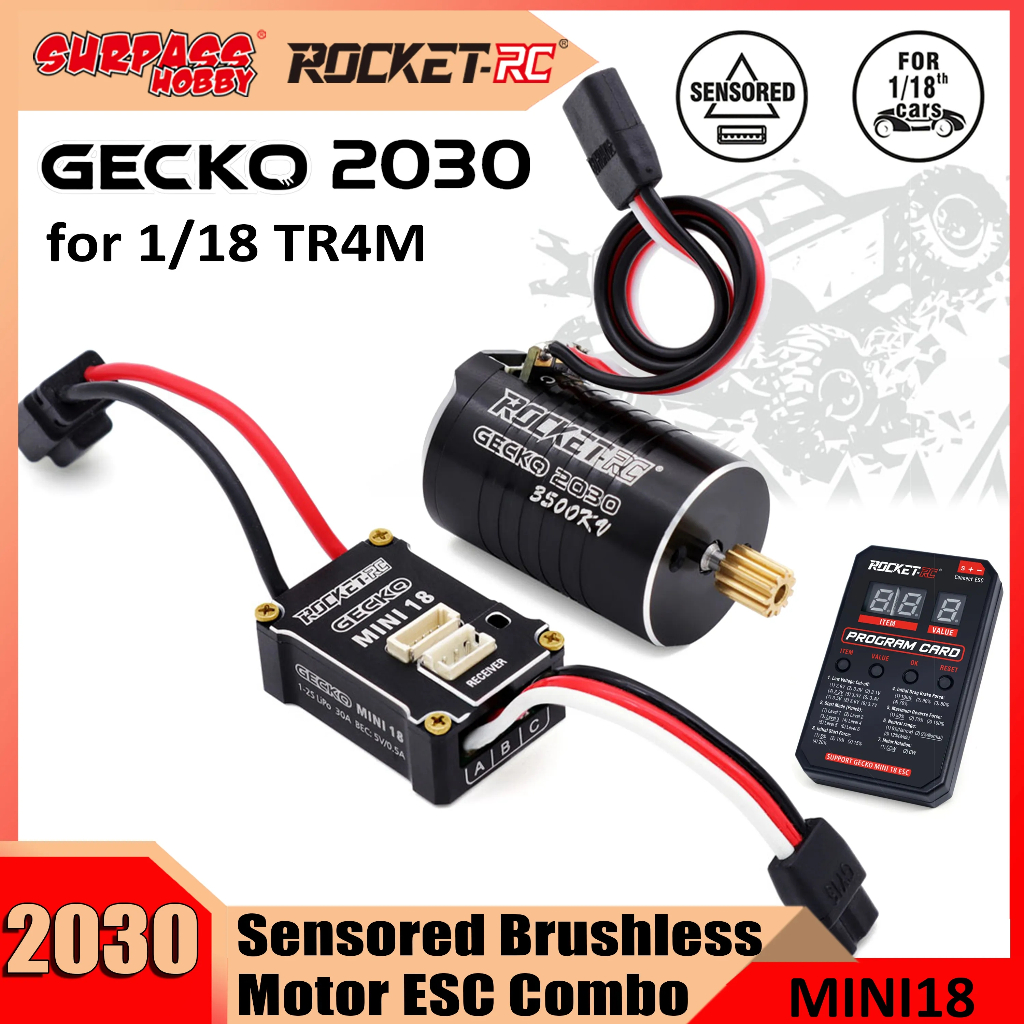 Brushless Motor RC Combo Surpass Hobby Rocket-RC GECKO 2030 Sensored ...