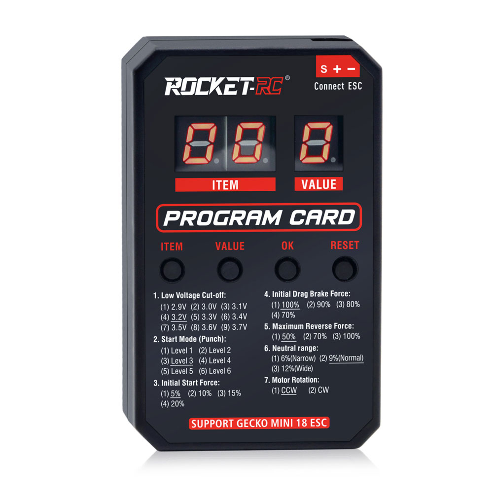 Surpass Hobby ROCKET-RC Sensored Brushless GECKO 2030 MINI18 30A ESC ...