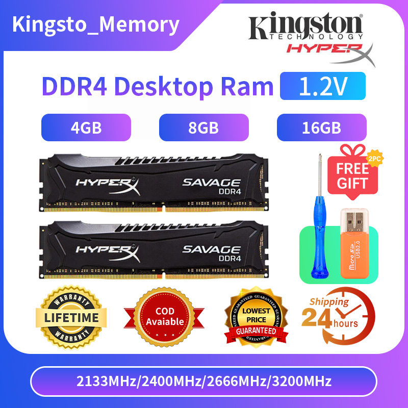 Free gift【24H Ship】Original Kingston Hyperx New SAVAGE Fury DDR4 RAM 4GB 8GB 16GB 2133Mhz ...