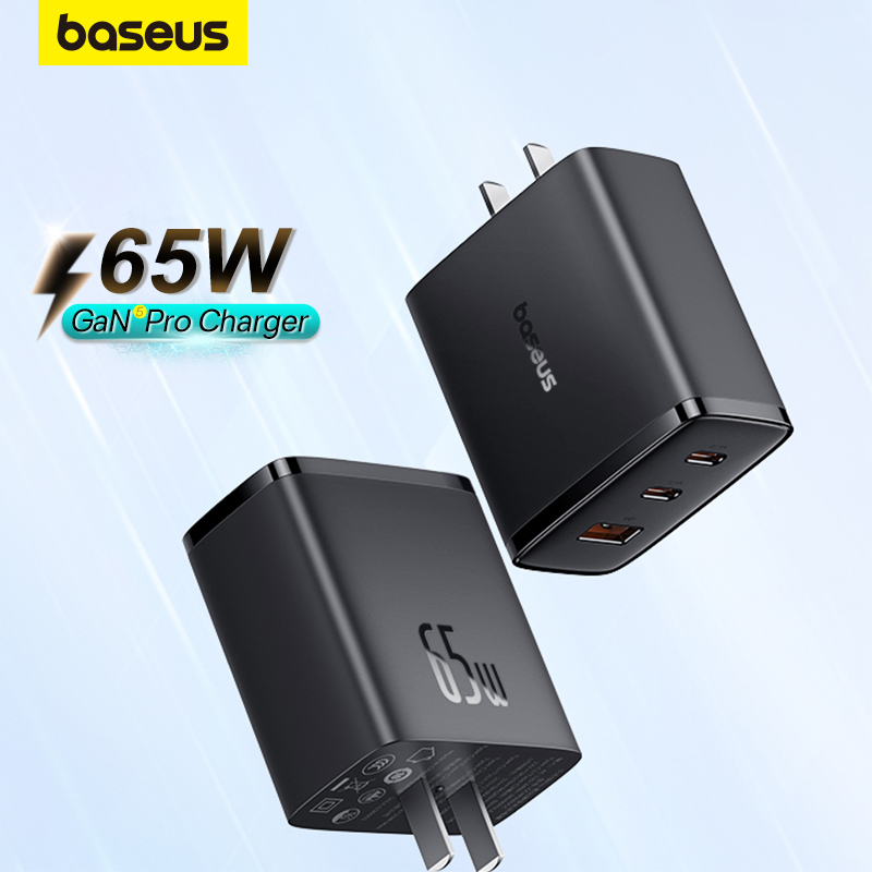 Baseus 65W GaN 5 Charger Fast Charging USB Type C Charger Quick ...