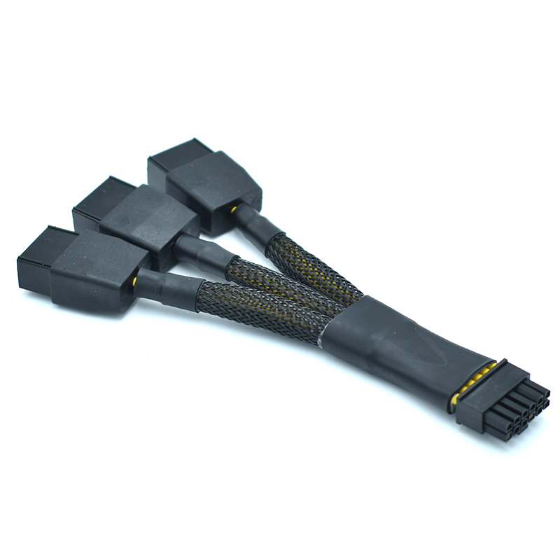 16AWG 3*8P PCIe TO RTX 12Pin Sleeved Extension Cable Connector for ...