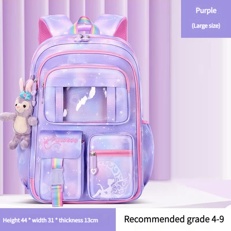 (Girls' version) - Large capacity primary school children's backpack ...