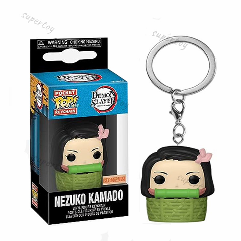 Funko Pop Keychain Demon Slayer Tanjiro Kamado Nezuko Inosuke Zenitsu ...