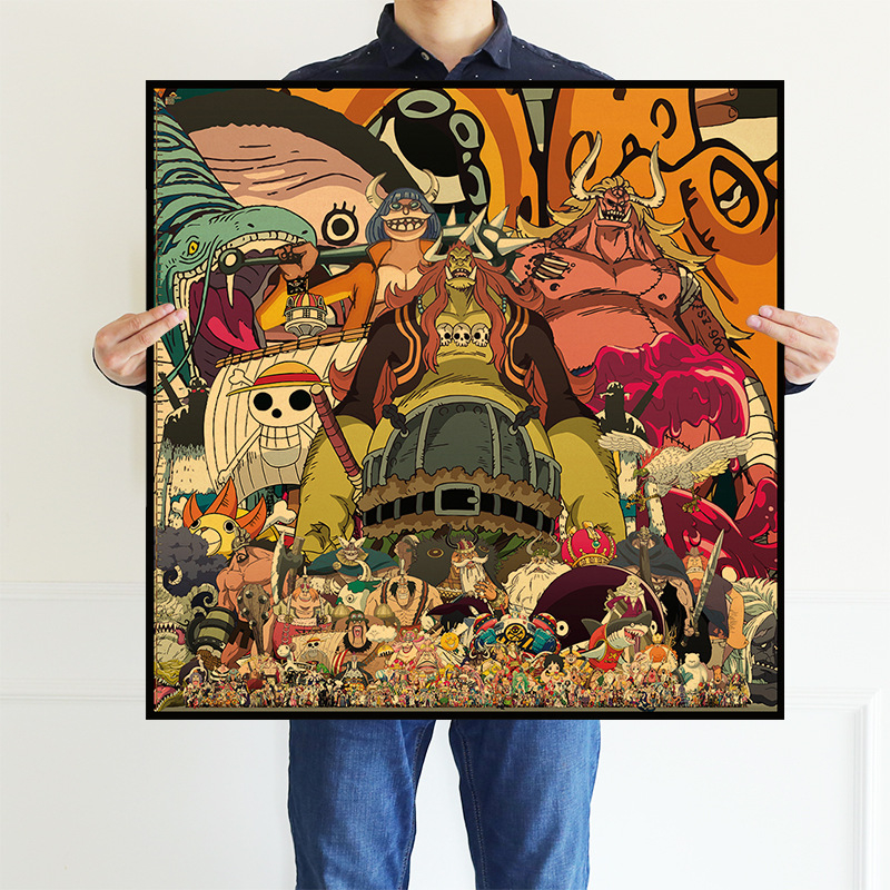 50 designs One Piece "Peoples" anime poster Kraft Paper Wallpaper wall ...