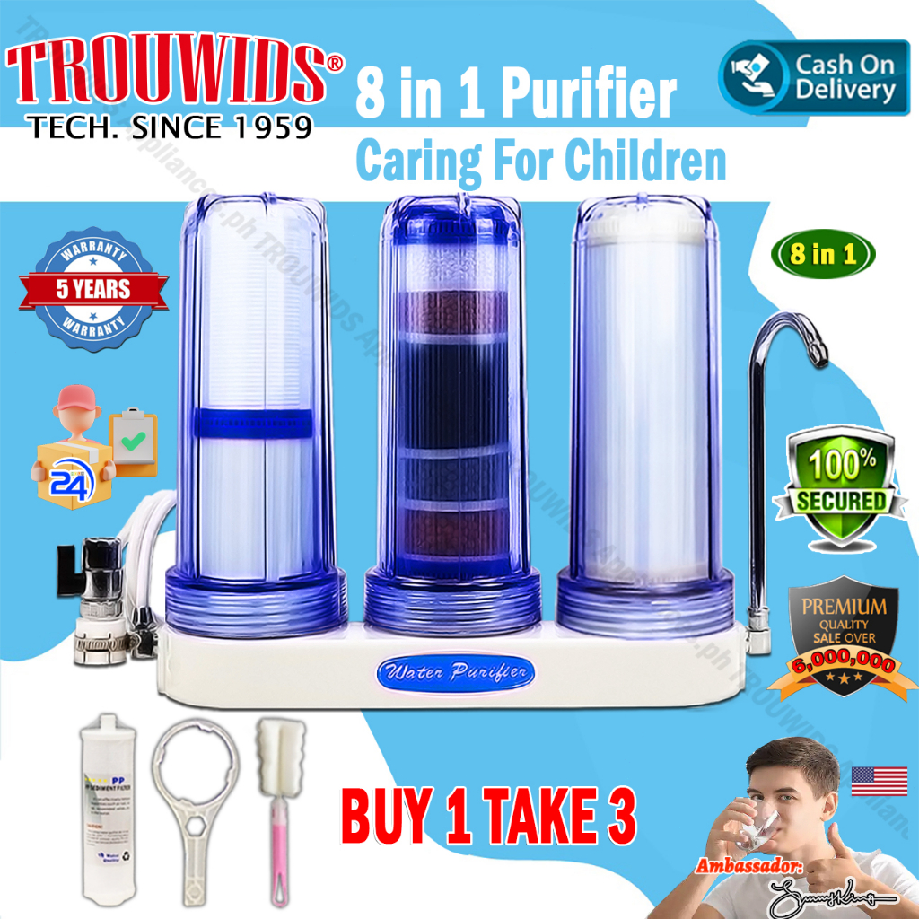 TROUWIDS Alkaline Water Filter Water Purifier Faucet Leakproof Thicken ...