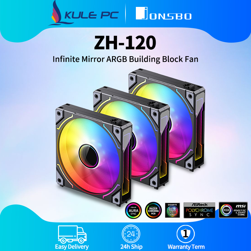 Jonsbo ZH-120 ARGB CPU Fan 120mm Building Block Fan Infinite Mirror ...