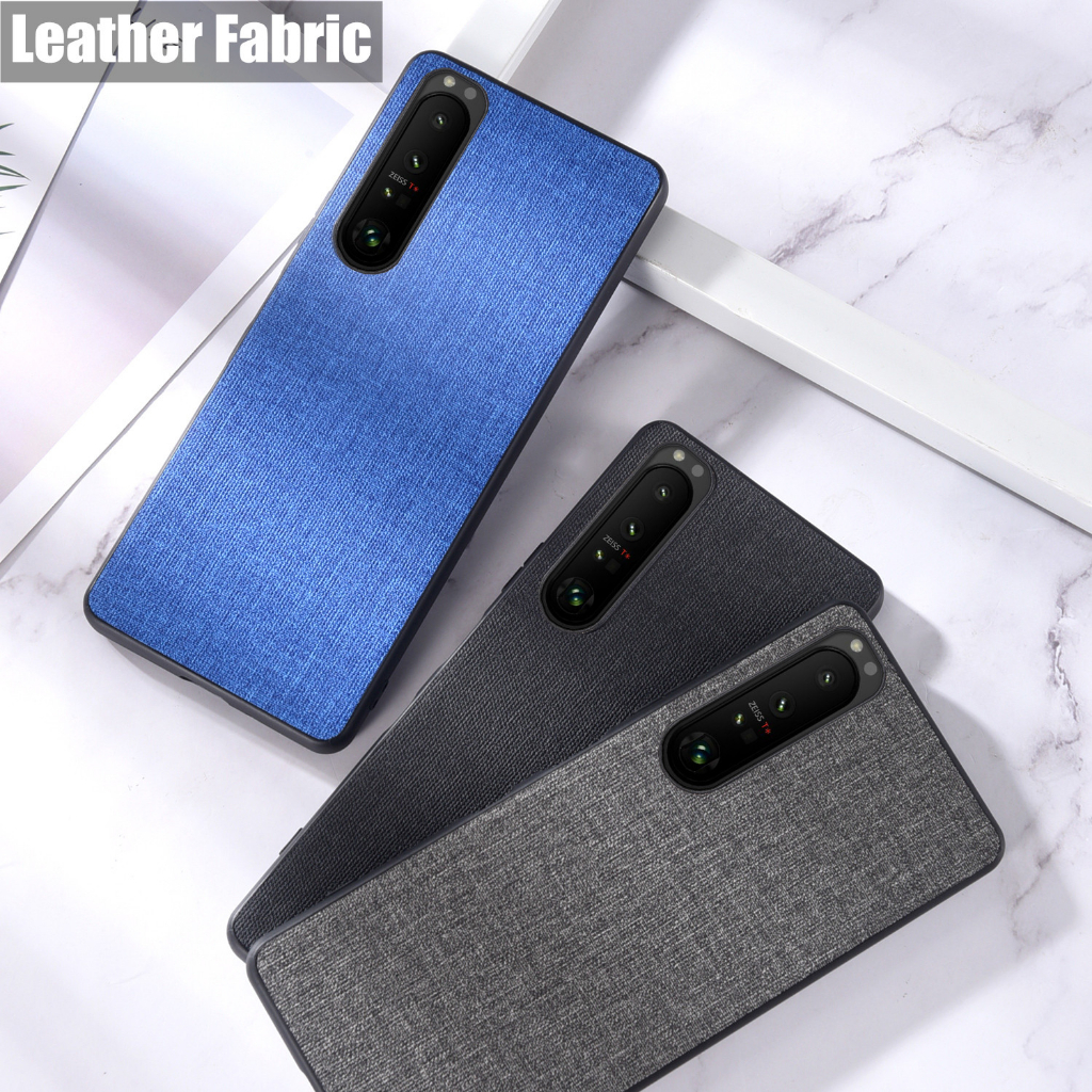 for SONY Xperia 1 5 10 I II III IV V VI Case Luxury Leather Fabric ...