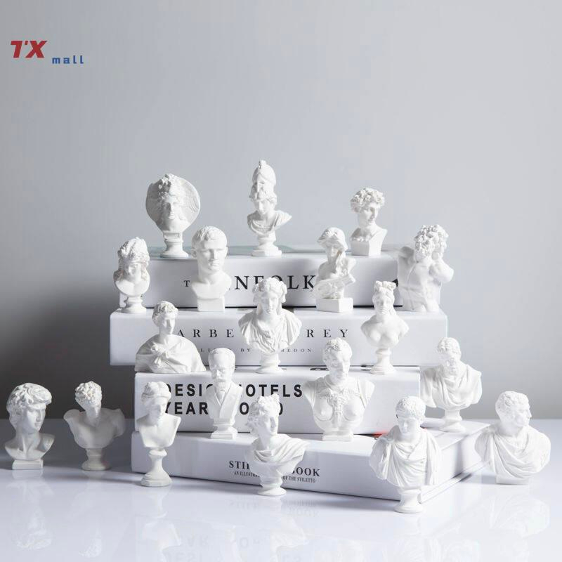 【TX】 White David Portraits Greek Mythology Figurine Mini Bust Statue ...