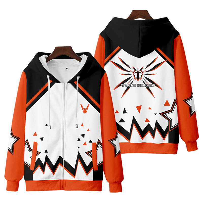 New Anime Honkai Impact 3 Kiana Kaslana Zipper Hoodie Men's Women Loose ...