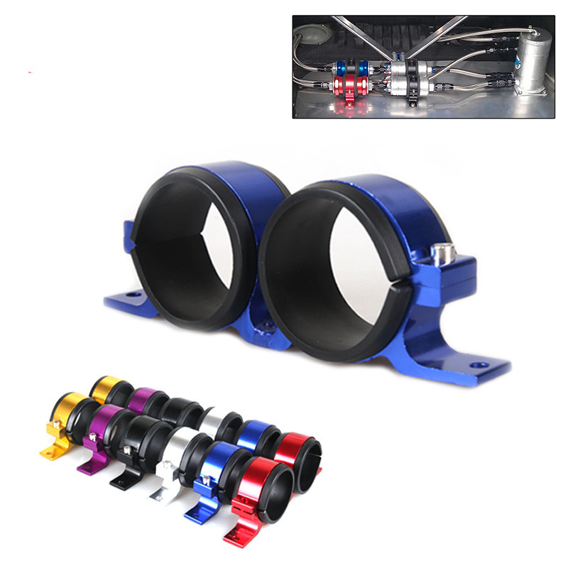 Dual Twin Fuel Pump Mounting Bracket 60MM Amplifier Fuel Filter Clamp ...