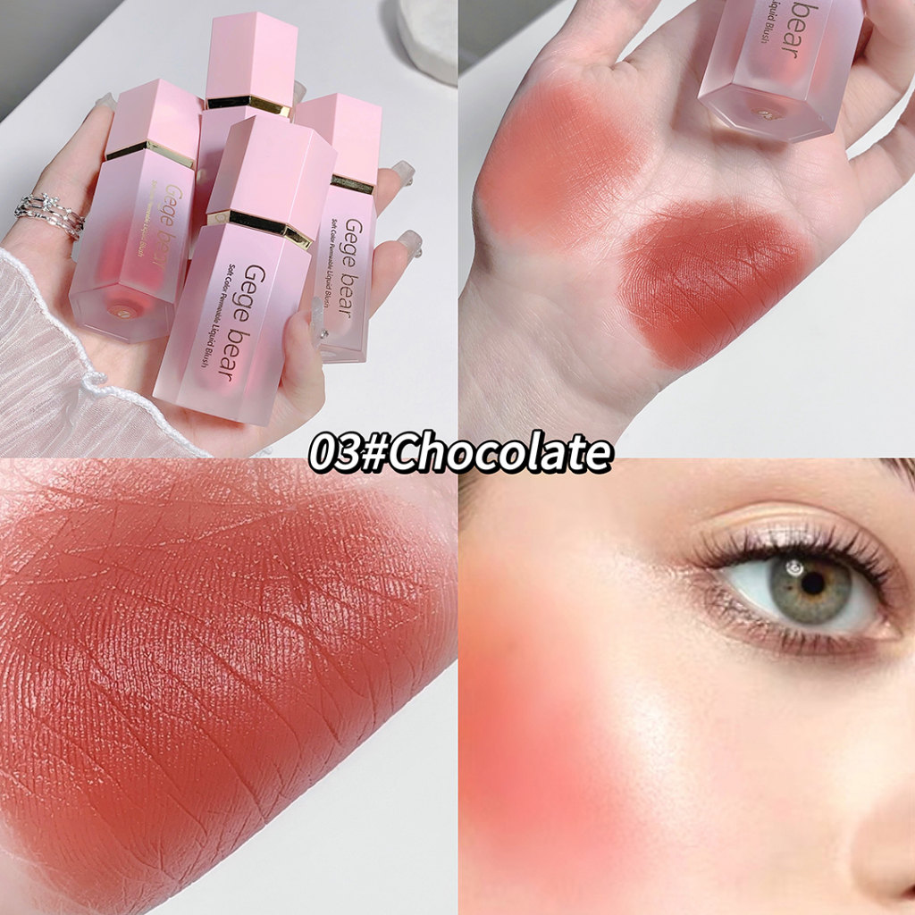 Gege bear Liquid Blush Velvet Matte Blusher Korean Makeup For Women All ...