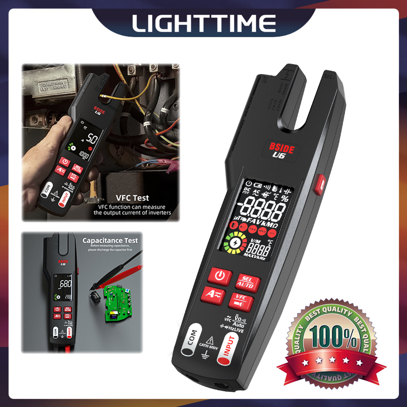 U6 Digital Fork Clamp Meter 600A Current Open Jaw Ammeter Multimeter DC ...