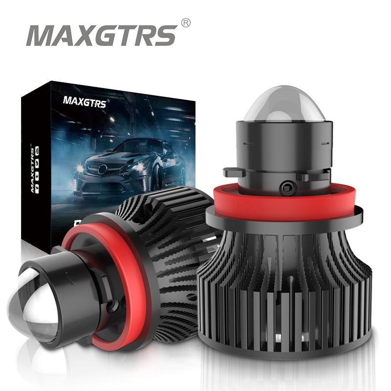 Maxgtrs H7 H8 H11 Mini Projector Lens 9005 Hb3 9006 Hb4 Automotive Laser Headlight 3000k Gold ...
