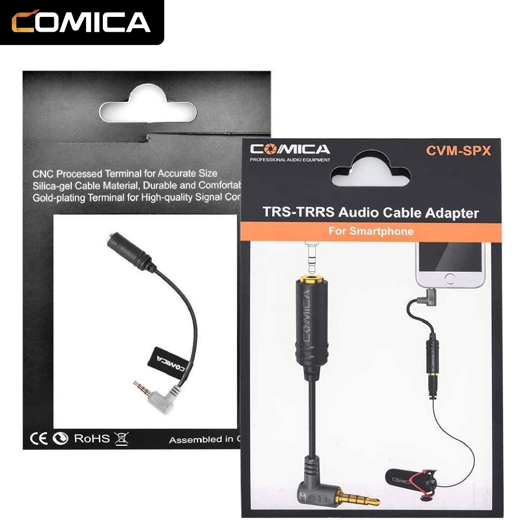 Comica CVM-SPX(TRS-TRRS) 3.5mm TRS to TRRS Microphone Audio Cable for Smartphone, Microphone ...