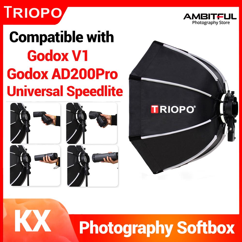 Triopo 55cm/65cm/90cm Speedlite Portable Octagon Umbrella Softbox with ...