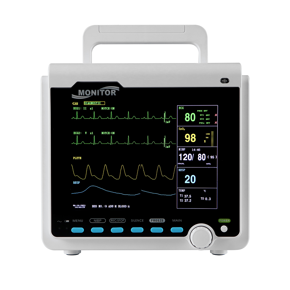 CMS6000 8'' color Patient Monitor 6 Parameters ICU CCU Vital Signs ECG ...