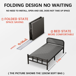 【Free Shipping&Gifts】 Foldable Bed with Comfortable Foam Mattress fold ...