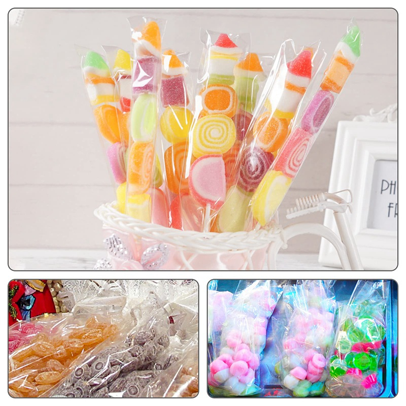 50pcs Plastic Goodies Bags Transparent Lootbags Gift Bag Kids Gift ...