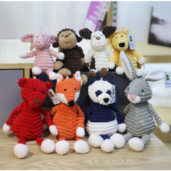 Animal Plush Toys of monkey fox panda elephant dog pig rhino | Shopee ...