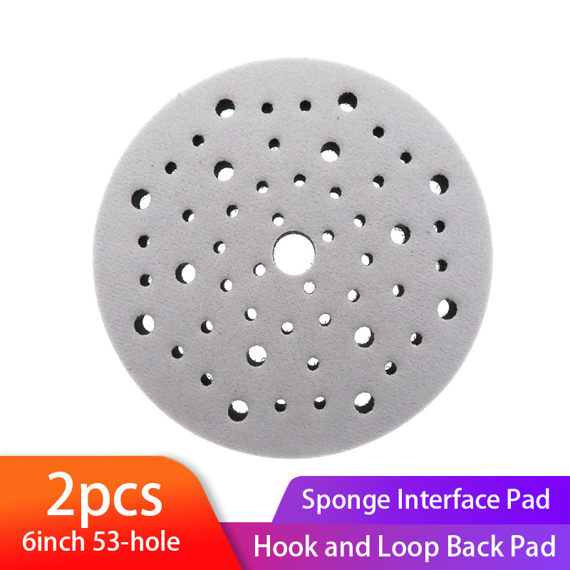 2PCS 6 Inch 150mm 53-Hole Soft Interface Pad Hook and Loop Interface ...