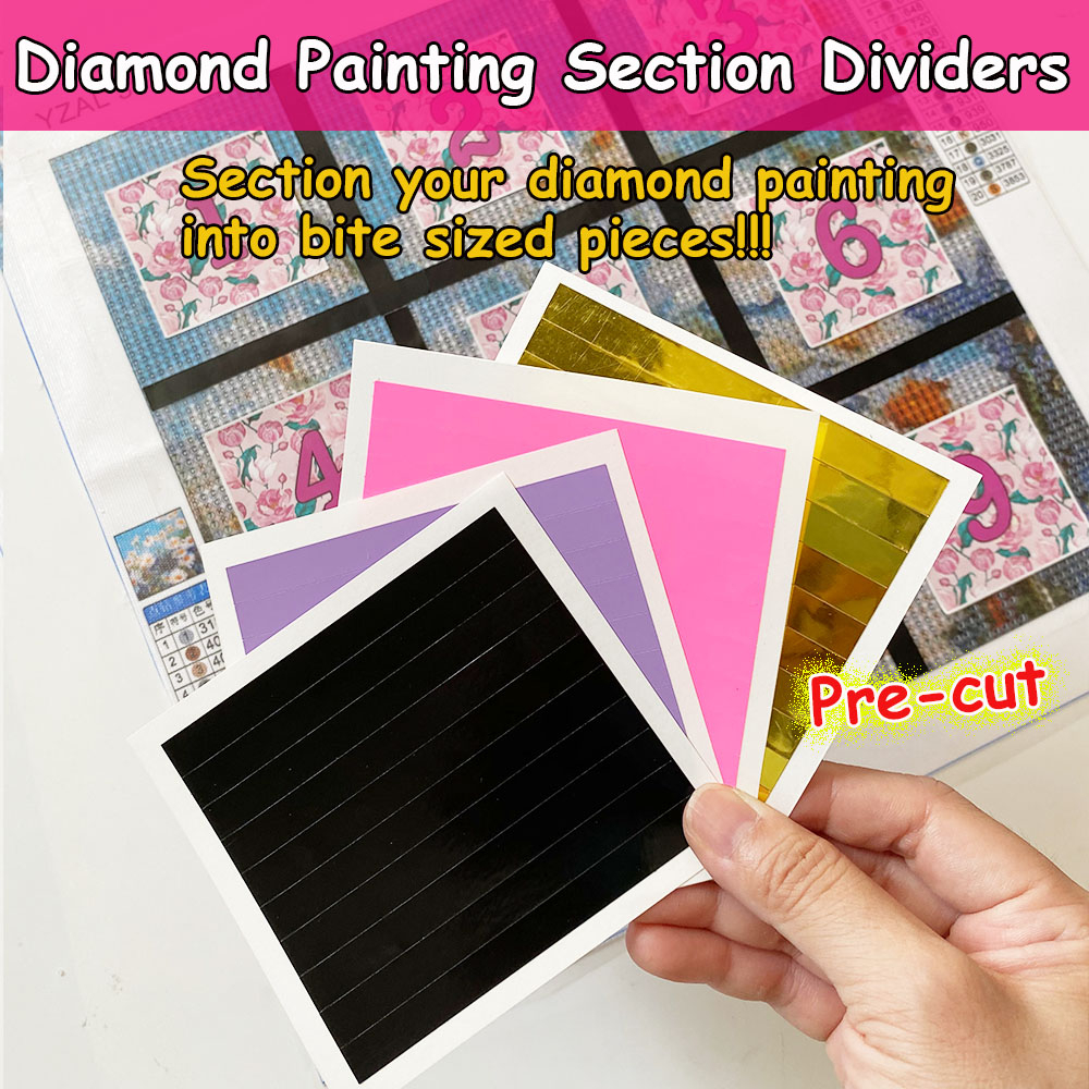Diamond Painting Tool Section Dividers Self Adhesive Precut Strips ...