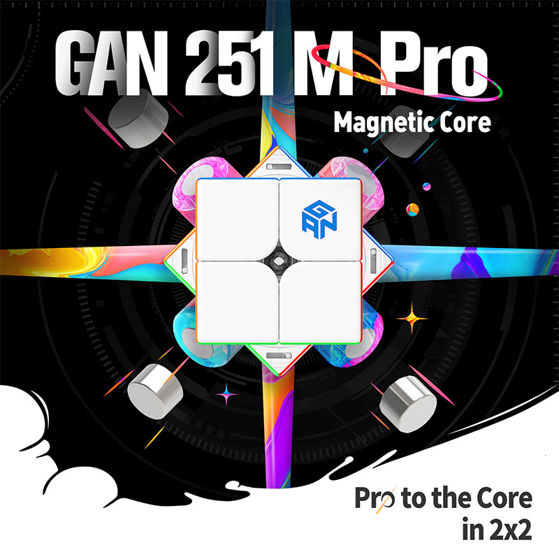 GAN 251 M Pro 2x2 Magnetic Speed Cube GAN CUBE GAN 2x2 Cube ...