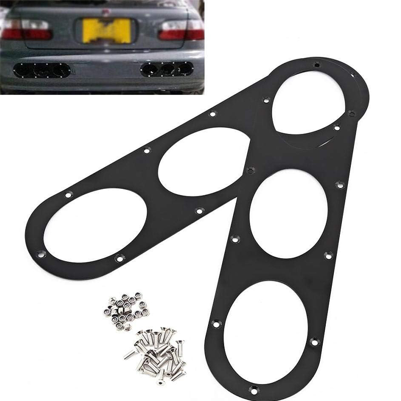 2Pcs Universal Rear Bumper Air Diversion Diffuser Panels Aluminium ...