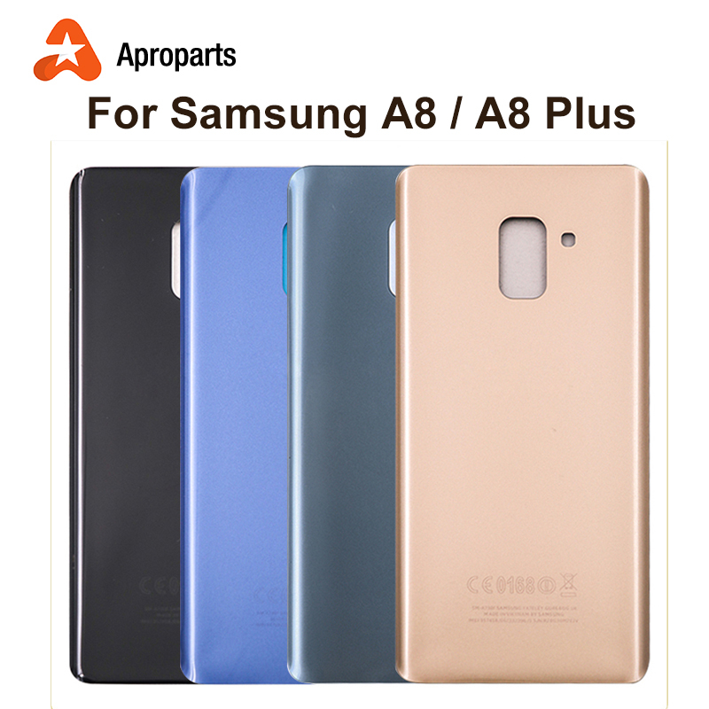 For SAMSUNG Galaxy A8 A8+ A8 Plus 2018 A530 A530F A730 A730F Back Glass Battery Cover Rear Door ...