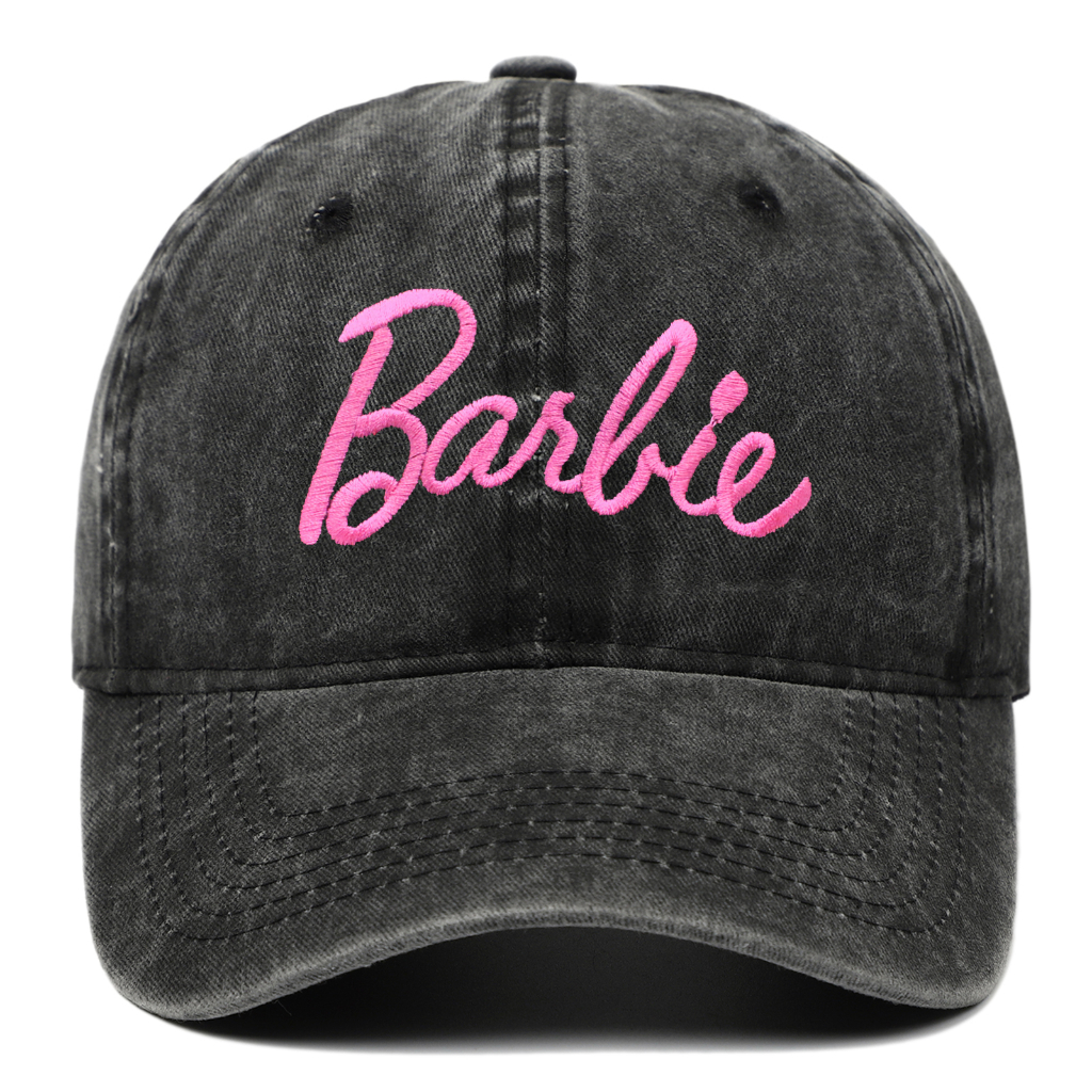 Barbie hat adult Barbie Cute embroidered bent brim cap miniso barbie ...