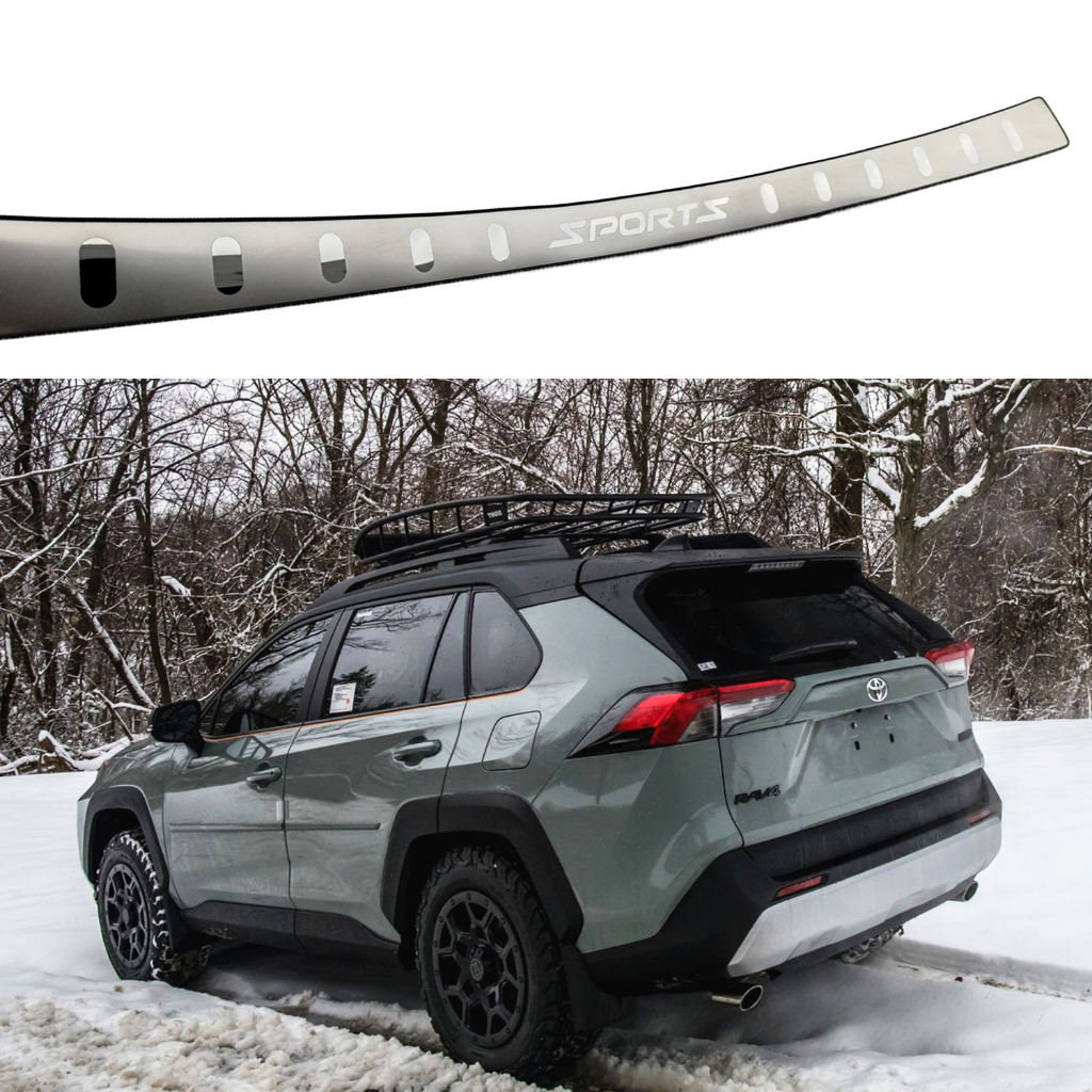 Car Stainless Steel Rear Bumper Protector, For Toyota RAV4 Rav4 2019 ...